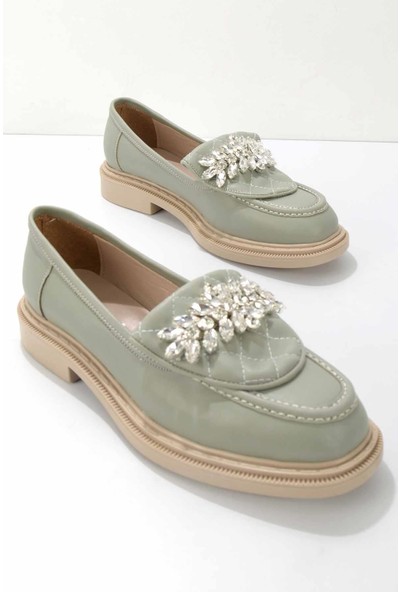 Bambi Su Yeşili Kadın Loafer Ayakkabı K016400001