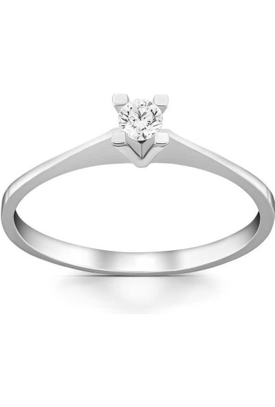 Luziana Pırlanta 0,10 Karat Tektaş Pırlanta Yüzük