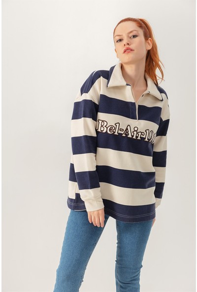 MyLove Bel Air Çizgili Sweatshirt