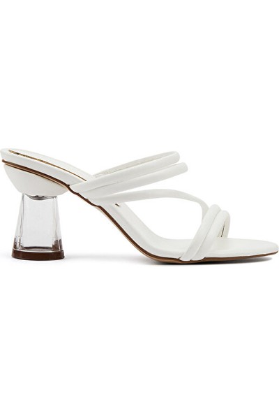 Sole Sisters Fıen Topuklu Terlik - Beyaz