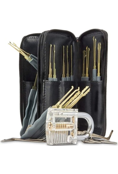 Valkyrie 24 Parça Maymuncuk Kilit Açma Seti + Şeffaf Kilit Valkyrie 24 Parça Maymuncuk Kilit Açma Seti + Şeffaf Kilit