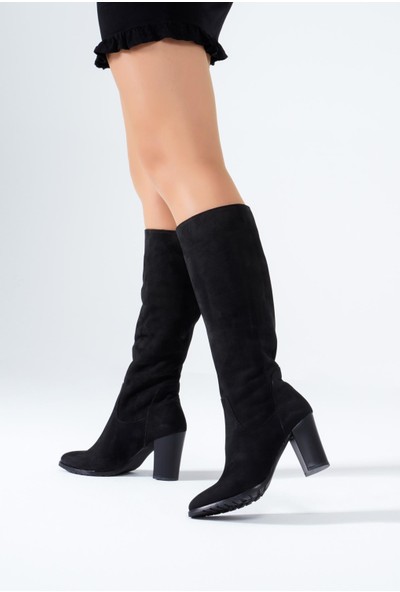 CZ London Deri Kadın Çizme Nubuk Uzun Diz Altı Kışlık Ayakkabı CZ London Deri Kadın Çizme Nubuk Uzun Diz Altı Kışlık Ayakkabı