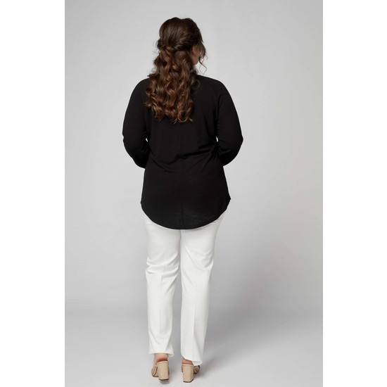 Moda Berray 1953 Siyah Uzun Kollu Kahve Leopar Desenli Büyük Fiyatı