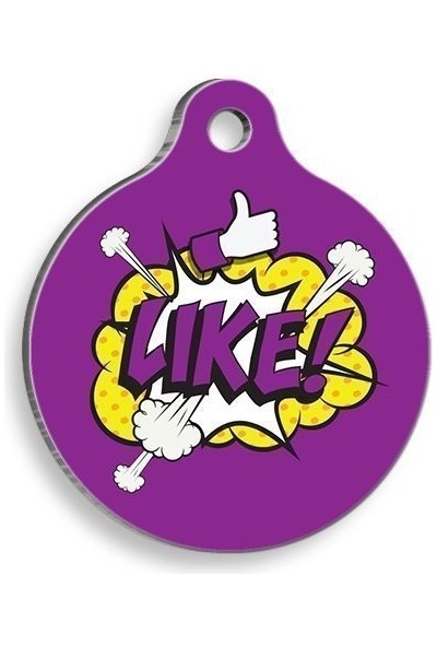 Altın Pati Like Yuvarlak Kedi ve Köpek Künyesi