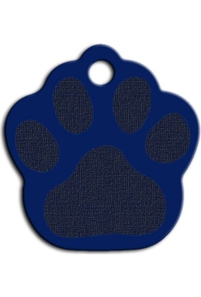 Altın Pati Büyük Pati Köpek Künyesi Mavi