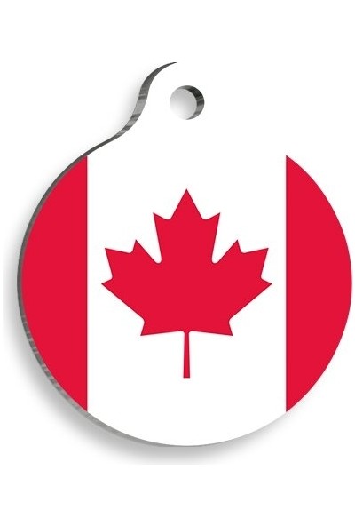 Altın Pati Kanada Yuvarlak Kedi ve Köpek Künyesi Altın Pati Kanada Yuvarlak Kedi ve Köpek Künyesi