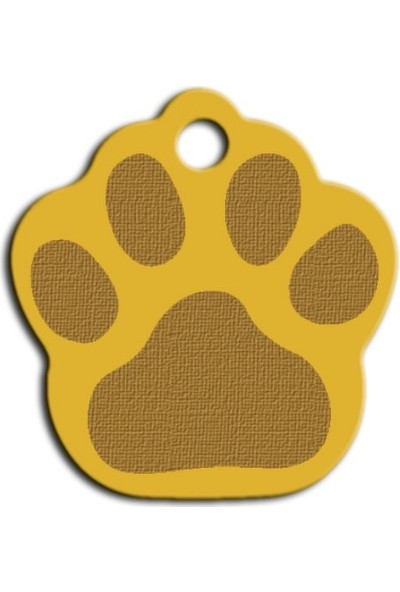 Altın Pati Büyük Pati Köpek Künyesi Sarı