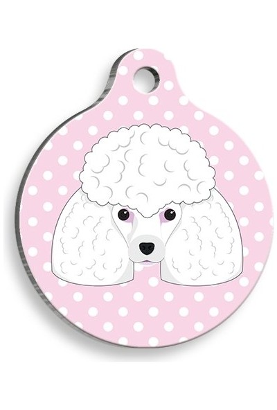 Altın Pati Pembe Puantiyeli Kaniş Yuvarlak Köpek Künyesi Altın Pati Pembe Puantiyeli Kaniş Yuvarlak Köpek Künyesi