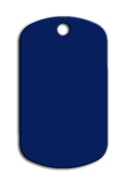 Altın Pati Büyük Askeri Köpek Künyesi Mavi