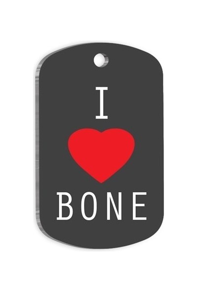 Altın Pati I Love Bone Köpek Künyesi