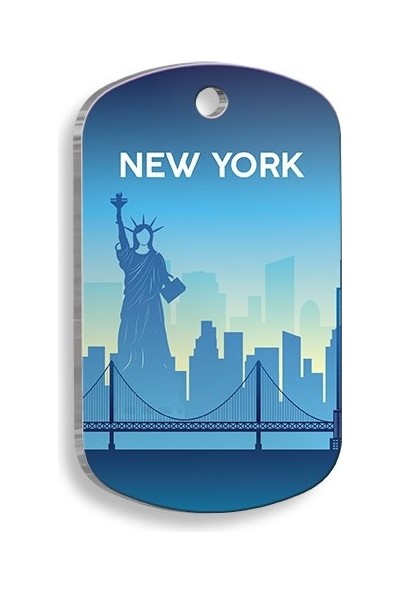 Altın Pati New York Figür Asker Kedi ve Köpek Künyesi