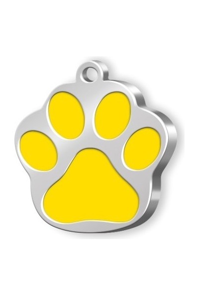 Altın Pati Mineli Seri Pati Küçük Künye Sarı