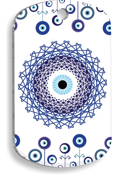 Altın Pati Nazar Boncuğu Mandala Pet Tag