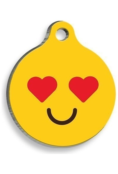 Altın Pati Sevgi Dolu Yuvarlak Kedi ve Köpek Künyesi