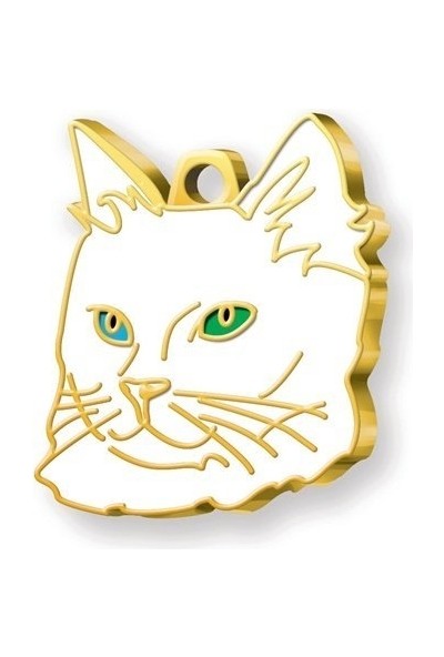 Altın Pati Altın Kaplama Van Kedisi Kedi Künyesi