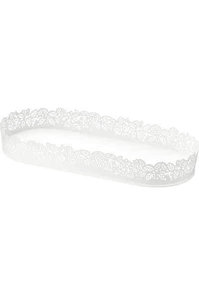 IKEA Mum Tabağı Tepsisi Ikea Beyaz Renk 35 x 15 cm Dekorasyon Sunum Tabağı Tepsi IKEA Mum Tabağı Tepsisi Ikea Beyaz Renk 35 x 15 cm Dekorasyon Sunum Tabağı Tepsi