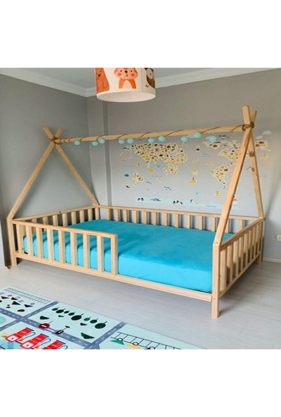 Köşk Mobilya Rüya Doğal Montessori Bebek ve Çocuk Karyolası Kızılderili Model tüm Ölçülerde Köşk Mobilya Rüya Doğal Montessori Bebek ve Çocuk Karyolası Kızılderili Model tüm Ölçülerde