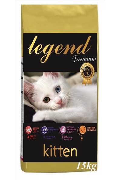 Legend Gold Kitten Düşük Tahıllı Tavuklu ve Somonlu Yavru Kedi Maması 15 kg (Gdo Içermez) Taurin Destekli Legend Gold Kitten Düşük Tahıllı Tavuklu ve Somonlu Yavru Kedi Maması 15 kg (Gdo Içermez) Taurin Destekli