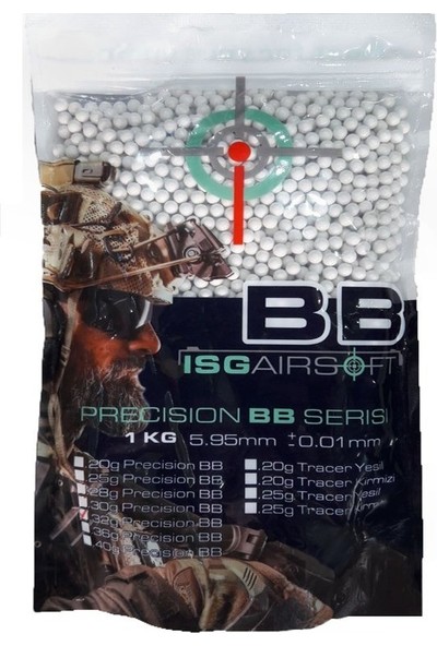 Isg Air-Soft 0.32G Bb Boncuk 3100ADET 1kg Paket Isg Air-Soft 0.32G Bb Boncuk 3100ADET 1kg Paket