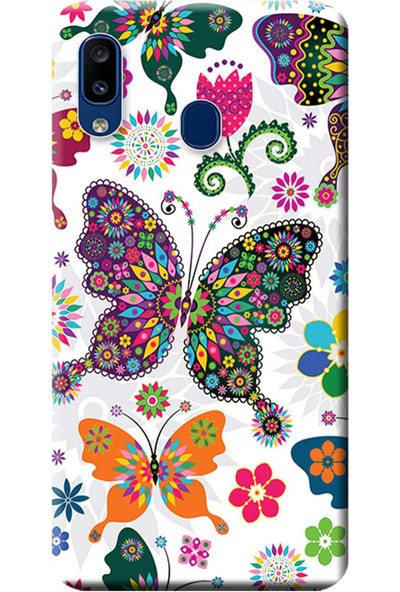 Samsung Galaxy A20 Kılıf SM-A205F Desen Baskılı Silikon Kapak Renkli Kelebekler STK:541 Samsung Galaxy A20 Kılıf SM-A205F Desen Baskılı Silikon Kapak Renkli Kelebekler STK:541