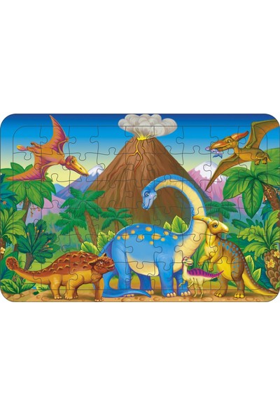 Güven Serigrafi Dinozor 4 54 Parça Ahşap Çerçeveli Puzzle Yapboz Güven Serigrafi Dinozor 4 54 Parça Ahşap Çerçeveli Puzzle Yapboz