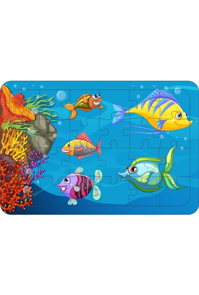 Güven Serigrafi Deniz Canlıları 8 24 Parça Ahşap Çerçeveli Puzzle Yapboz Güven Serigrafi Deniz Canlıları 8 24 Parça Ahşap Çerçeveli Puzzle Yapboz