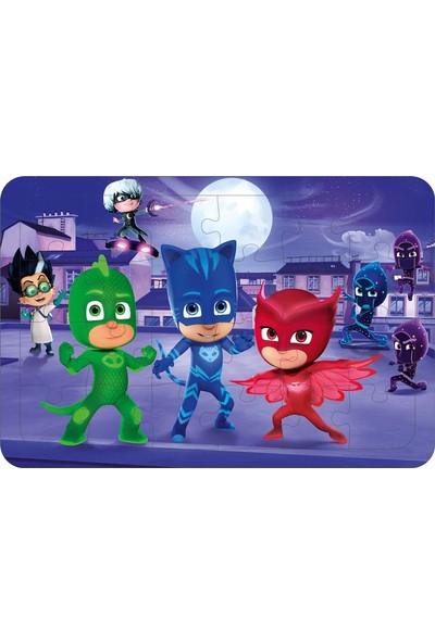 Güven Serigrafi Pijamaskeliler 2 24 Parça Çerçeveli Ahşap Puzzle Yapboz Güven Serigrafi Pijamaskeliler 2 24 Parça Çerçeveli Ahşap Puzzle Yapboz