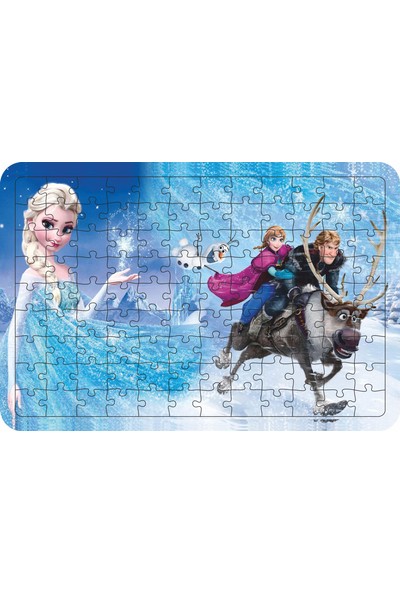 Güven Serigrafi Elsa Model8 108 Parça Ahşap Çocuk Puzzle Yapboz