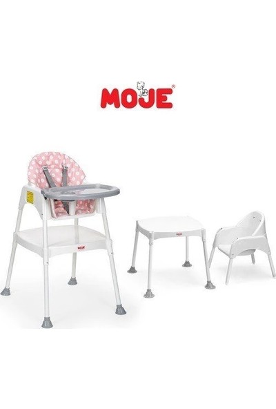 Moje Mama Sandalyesi Kılıflı Set - Pembe