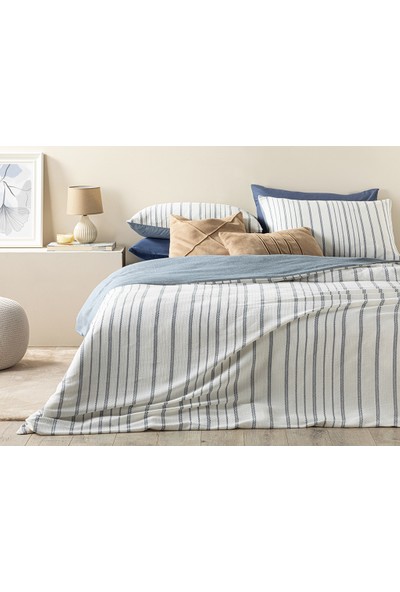 English Home Barleycorn Waffle Tek Kişilik Nevresim Takımı 160X220 cm Lacivert