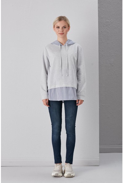 Işşıl 2153-PAMUK Penye Çizgi Kombin Hamile Sweatshirt Işşıl 2153-PAMUK Penye Çizgi Kombin Hamile Sweatshirt