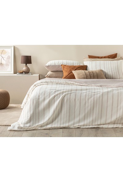 Barleycorn Waffle Çift Kişilik Nevresim Takımı 200X220 cm Bej