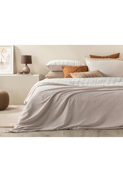 English Home Barleycorn Waffle Tek Kişilik Nevresim Takımı 160X220 cm Bej