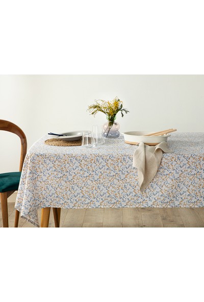 English Home Mille Fleurs Polycotton Masa Örtüsü 150 x 220 cm Mavi English Home Mille Fleurs Polycotton Masa Örtüsü 150 x 220 cm Mavi