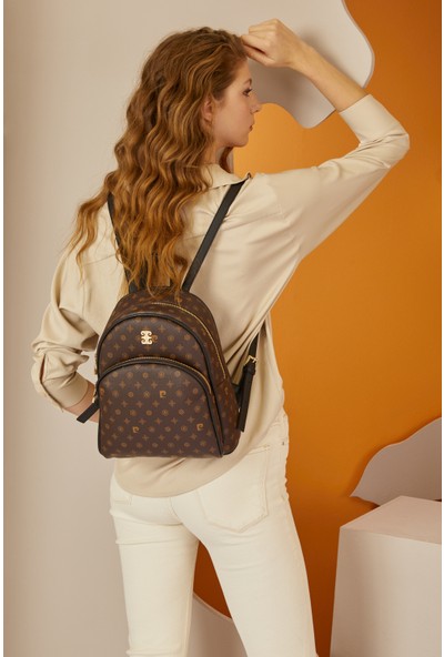 Pierre Cardin Kahve Monogram Kadın Sırt Çantası 05PO22Y1540-MN Kh Pierre Cardin Kahve Monogram Kadın Sırt Çantası 05PO22Y1540-MN Kh
