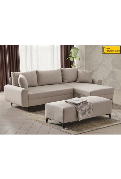 Eviana Corner Flavia Köşe Koltuk Takımı + Puf Eviana Corner Flavia Köşe Koltuk Takımı + Puf