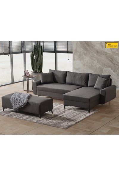 Eviana Corner Flavia Köşe Koltuk Takımı + Puf Eviana Corner Flavia Köşe Koltuk Takımı + Puf