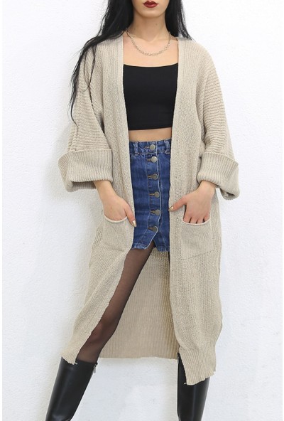 Berlin Shop Yarasa Kol Uzun Hırka Taş - 8587.1319. Berlin Shop Yarasa Kol Uzun Hırka Taş - 8587.1319.