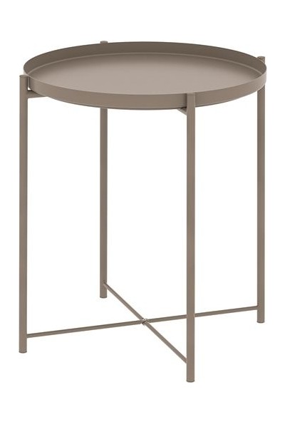 İkea Tepsili Sehpa, Yuvarlak Bej Renk Ikea Çıkarılabilir Tepsi - Modern Sehpa 45X53 cm İkea Tepsili Sehpa, Yuvarlak Bej Renk Ikea Çıkarılabilir Tepsi - Modern Sehpa 45X53 cm