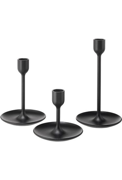 İkea Siyah Şamdan 3 Adet Ikea Siyah Renk Mumluk Dekorasyon Şamdan İkea Siyah Şamdan 3 Adet Ikea Siyah Renk Mumluk Dekorasyon Şamdan