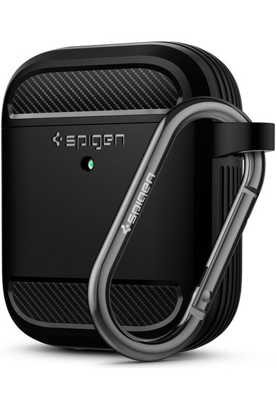 Spigen Apple AirPods 2/1 Nesil Uyumlu Kılıf Rugged Armor Black - ASD01117