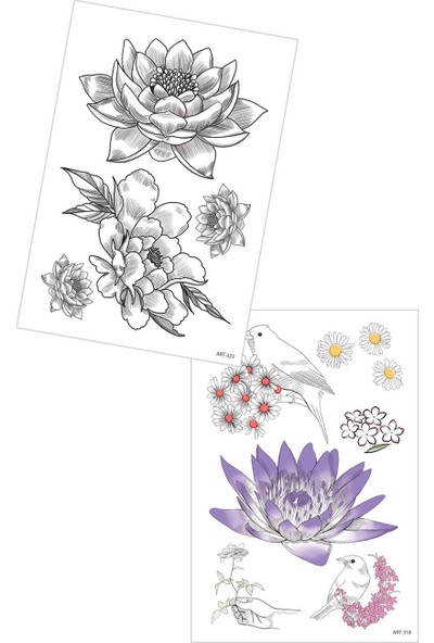 Artikel 2'li Geçici Dövme Seti,geçici Tattoo ,vücut Dövme,kol Bilek Dövme,boyun Dövme,sırt Dövme Artikel 2'li Geçici Dövme Seti,geçici Tattoo ,vücut Dövme,kol Bilek Dövme,boyun Dövme,sırt Dövme