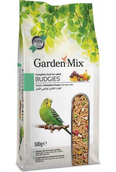Gardenmix Platin Meyveli Muhabbet Kuşu Yemi 500 gr