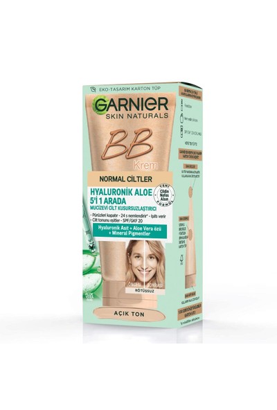 Garnier Bb Krem Mucizevi Normal Ciltler Için Cilt Kusursuzlaştırıcı Açık Ton 40ML Garnier Bb Krem Mucizevi Normal Ciltler Için Cilt Kusursuzlaştırıcı Açık Ton 40ML
