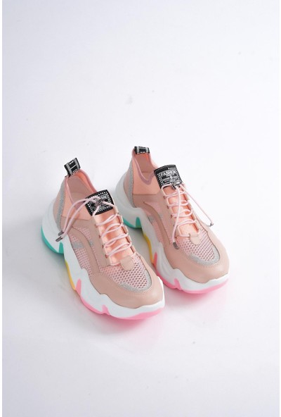 Shoecide Kadın File Detaylı Sneaker Ayakkabı