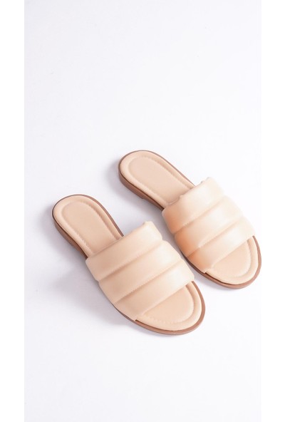 Shoecide Kadın Dikiş Detaylı Düz Terlik