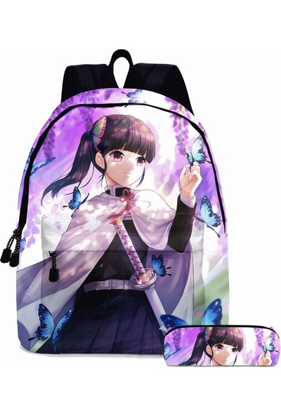 Only Ly Anime Desenli Okul Çantası Seti Çok Renkli (Yurt Dışından)