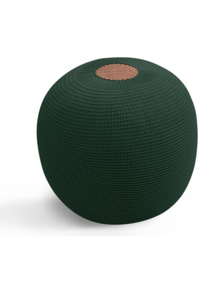 Koza Home Fluffy Örgü Puf Yeşil