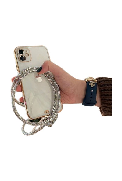 Karaner Swarovski Taşlı Janjanlı Gümüş Telefon Boyun Askısı Karaner Swarovski Taşlı Janjanlı Gümüş Telefon Boyun Askısı