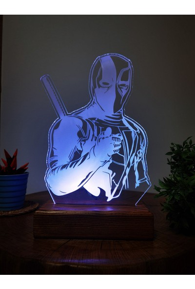 Dekor Mood Deadpool2 3D LED Lamba